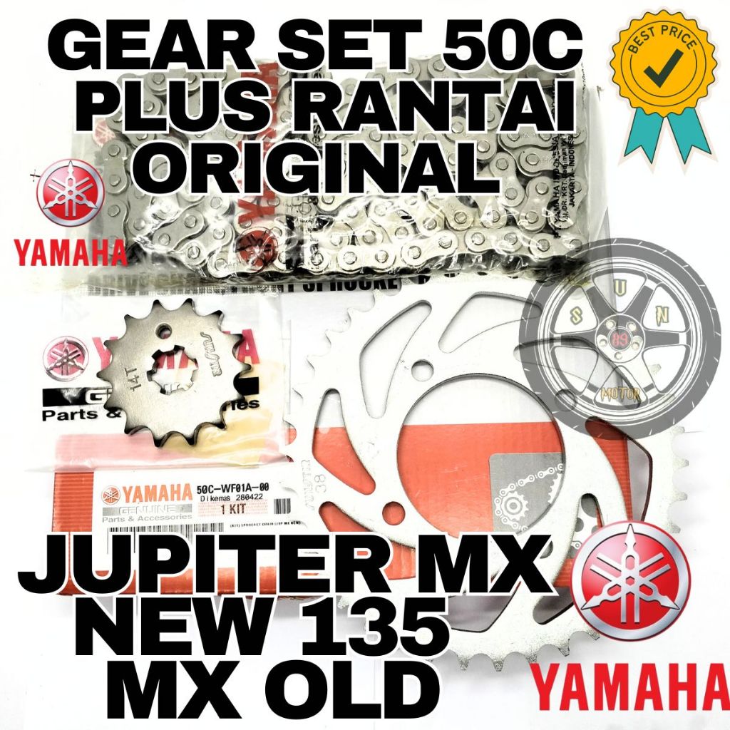 Jual GEAR SET RANTAI ORI 5OC YAMAHA JUPITER MX NEW 135 JUPITER MX OLD LAMA KUALITAS PRESISI ...