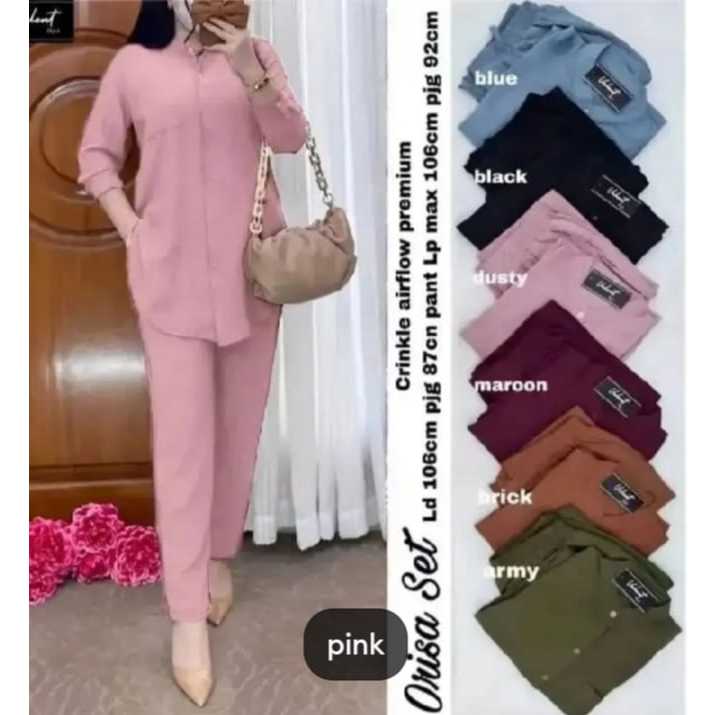 Jual GRATIS ONGKIR SETELAN WANITA TERBARU / ONE SET POLOS PREMIUM ...