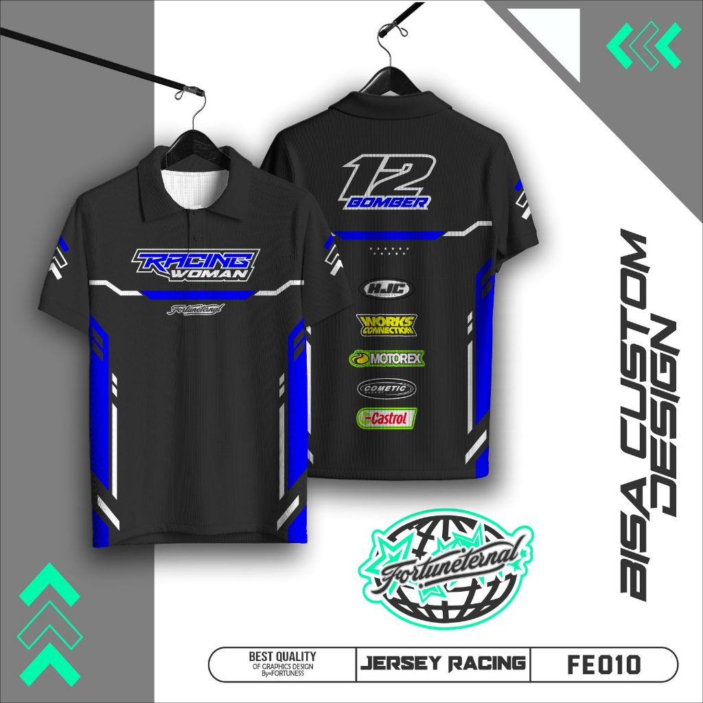 Jual FE010 baju jersey racing start kaos team custom desain full ...