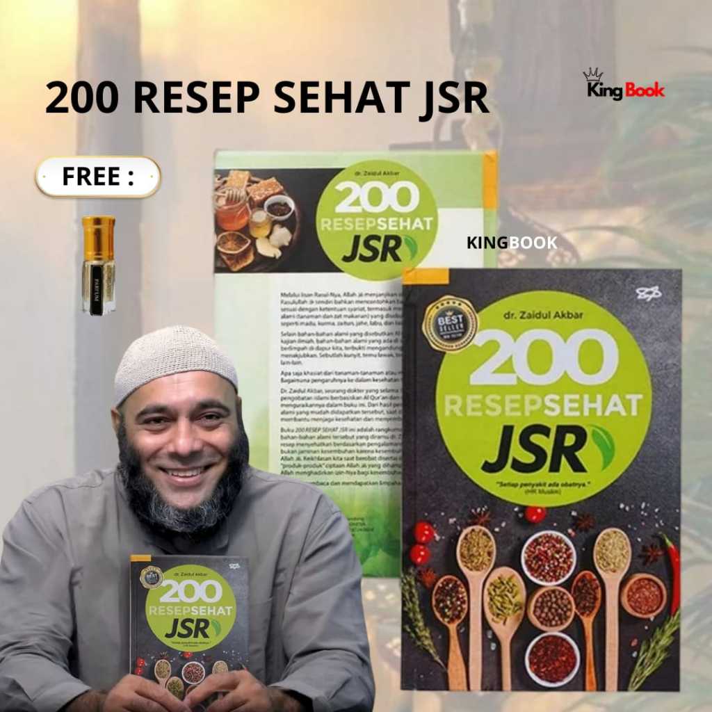 Jual Buku Original 200 Resep Sehat JSR Zaidul Akbar Full Colour Hard Cover Resep Menyehatkan ...