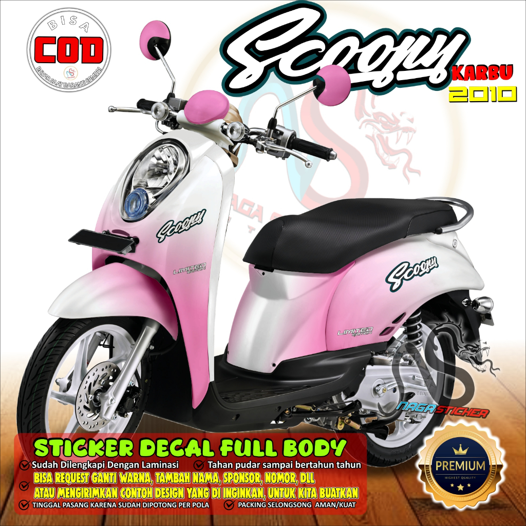 Jual Bisa COD Decal Sticker Full Body Honda Scoopy Karbu 2010 Variasi ...