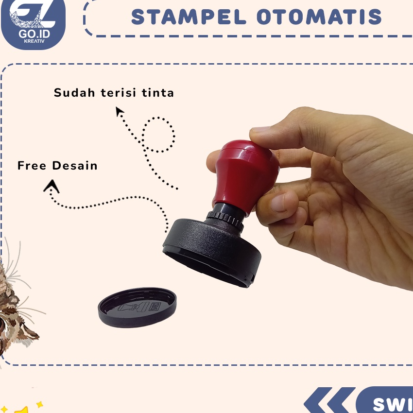 Jual KI3 Cap Stampel Stempel Stample Logo Custom Nama Tanda Tangan ...
