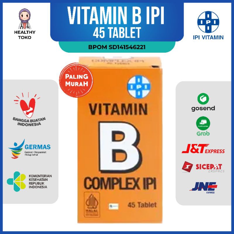 Jual Vitamin- B IPI Complex - isi 45 Tablet Untuk Anak & Dewasa | Shopee Indonesia