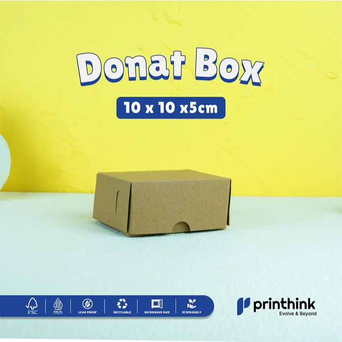 Jual Dus Donat Polos Isi 1 | Donut Box Kraft & Ivory | Kemasan Food ...