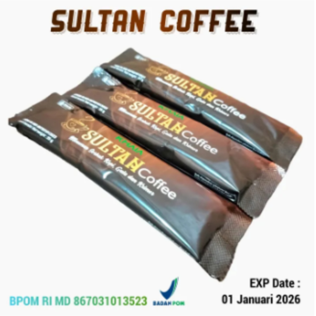 Jual 1 BOX ISI 10 SACHET Kopi Sultan Kopi Pria Original Kopi Stamina ...