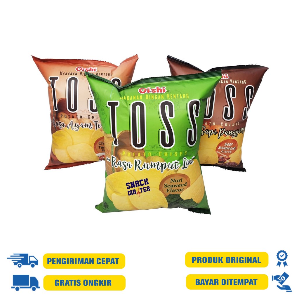Jual OISHI TOSS POTATO CRISPS 75 GRAM - Ayam Teriyaki | Sapi panggang ...