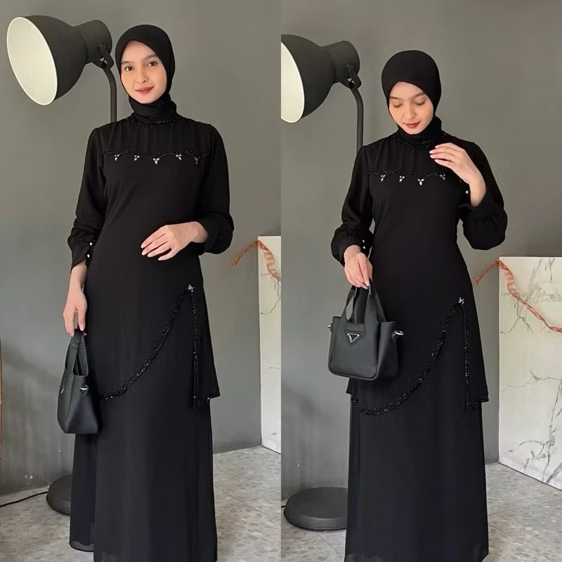 Jual RAYA SET MELAYU BAHAN CERUTY BABYDOLL ( ROK + TUNIK ) SET MALAY ...