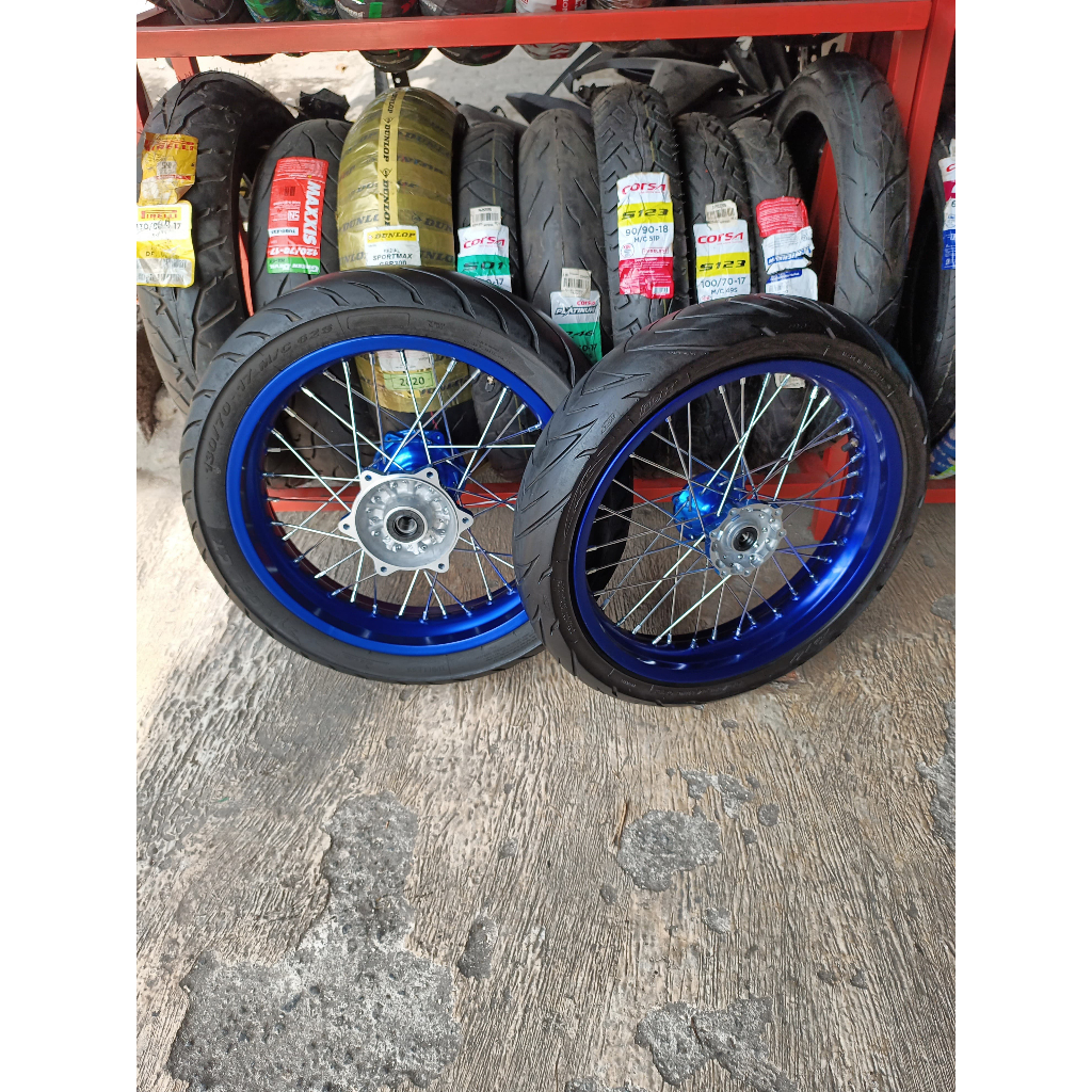 Jual Wheelset WR Supermoto Ring 17 Paket Hemat Roda Sumo Yamaha WR155 ...