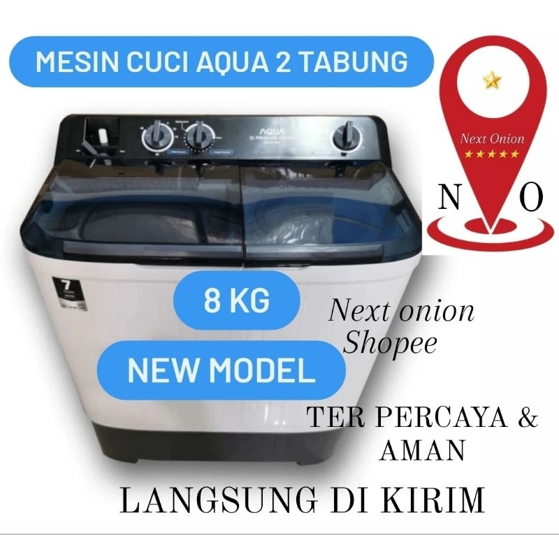 Jual MESIN CUCI AQUA 2 TABUNG 8KG | Shopee Indonesia