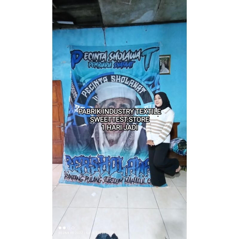 Jual BEST SELLER + READY STOK, FREE STICKER BENDERA MAJELISAN SHOLAWAT ...