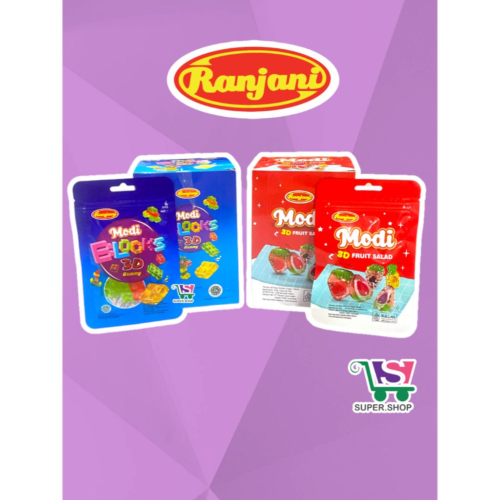 Jual Ranjani Modi Blocks / Fruit Salad 3D Gummy Permen Jeli PACK (isi ...