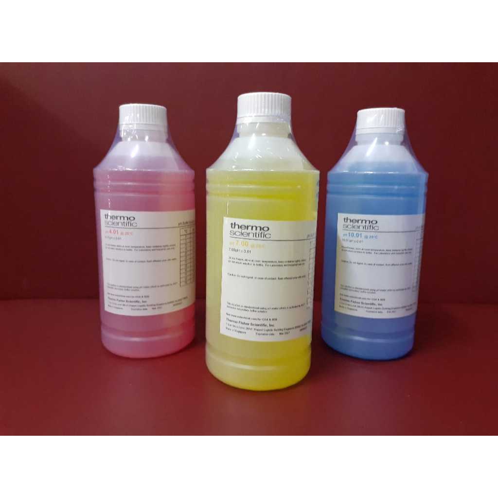 Jual pH Buffer Solution pH 4, pH 7, pH10 Thermo Scientific - 1000 ml | Shopee Indonesia