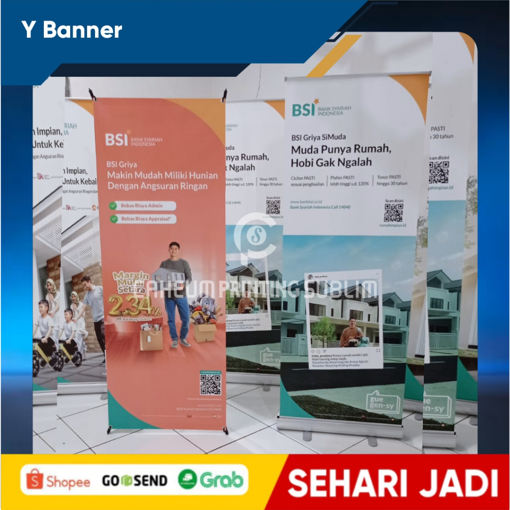 Jual Y Banner/ Banner Stand Size 60 X 160Cm Y Banner Aluminum / Rollup ...