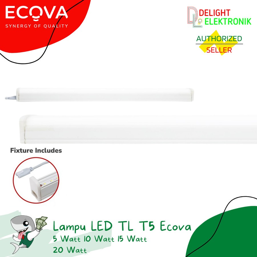 Jual Lampu TL T5 LED Neon Ecova 5 10 15 20W Watt | Shopee Indonesia