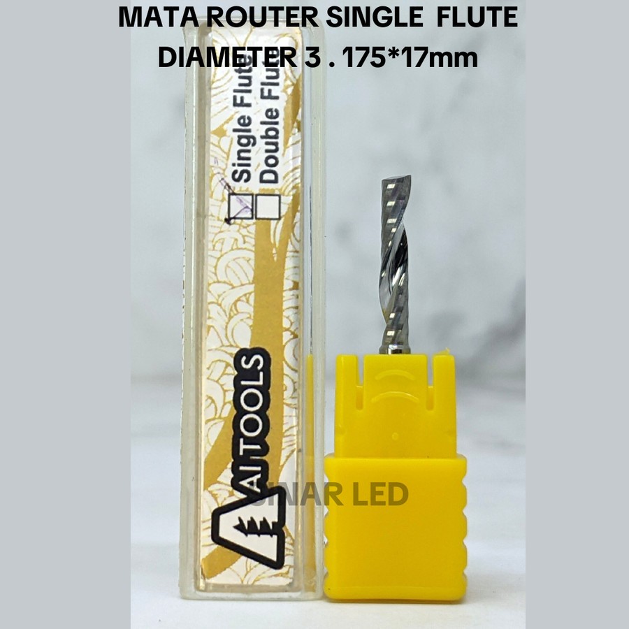 Jual AI TOOLS - ENDMILL MATA ROUTER 1 FLUTE SINGLE FLUTE 3.175 CNC Bits ...