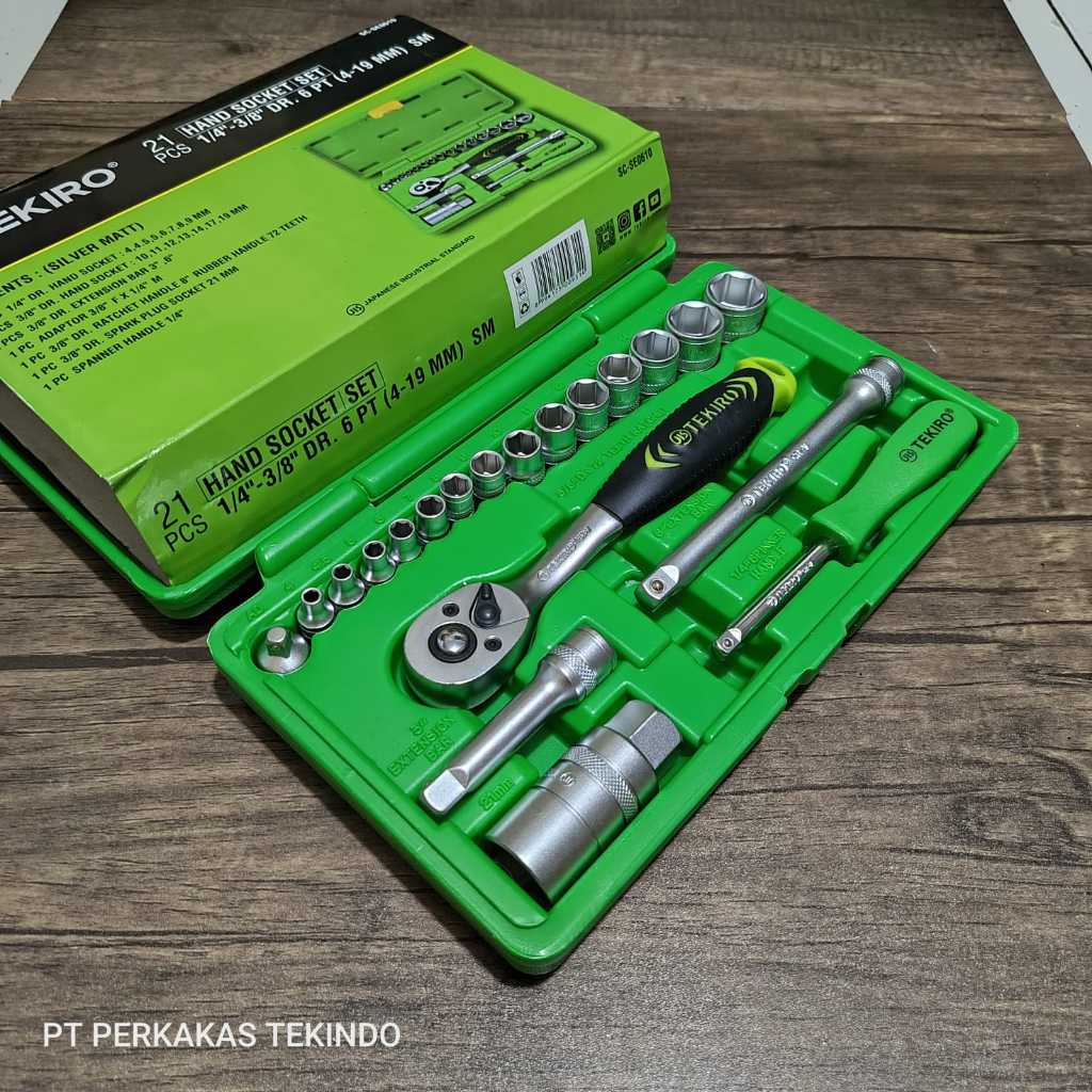 Jual Kunci Shock Sock 24 Pcs Toolkit Tekiro 1 Set Lengkap + Gagang Sok L 1/2 Inch Handle Sok ...