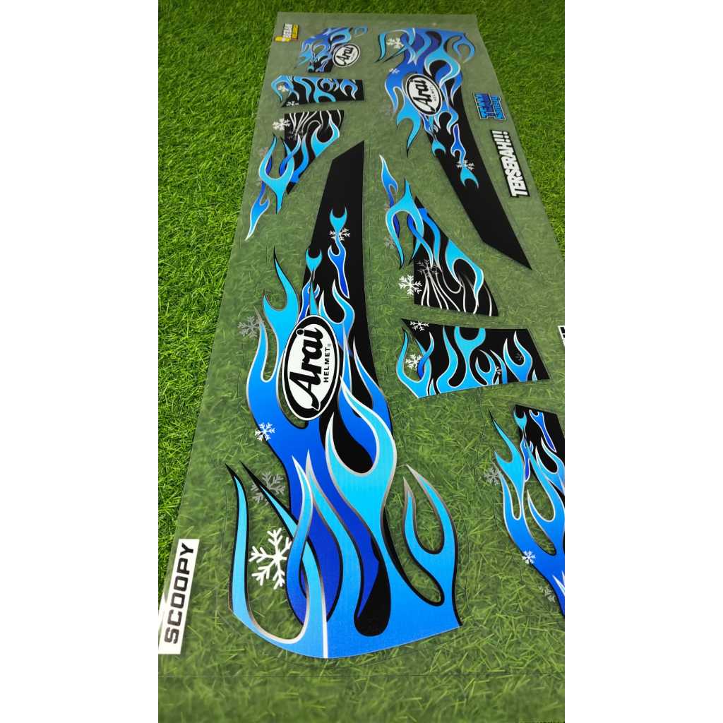 Jual Striping Sticker Scoopy Api Arai Bahan Sticker Bening Polet ...
