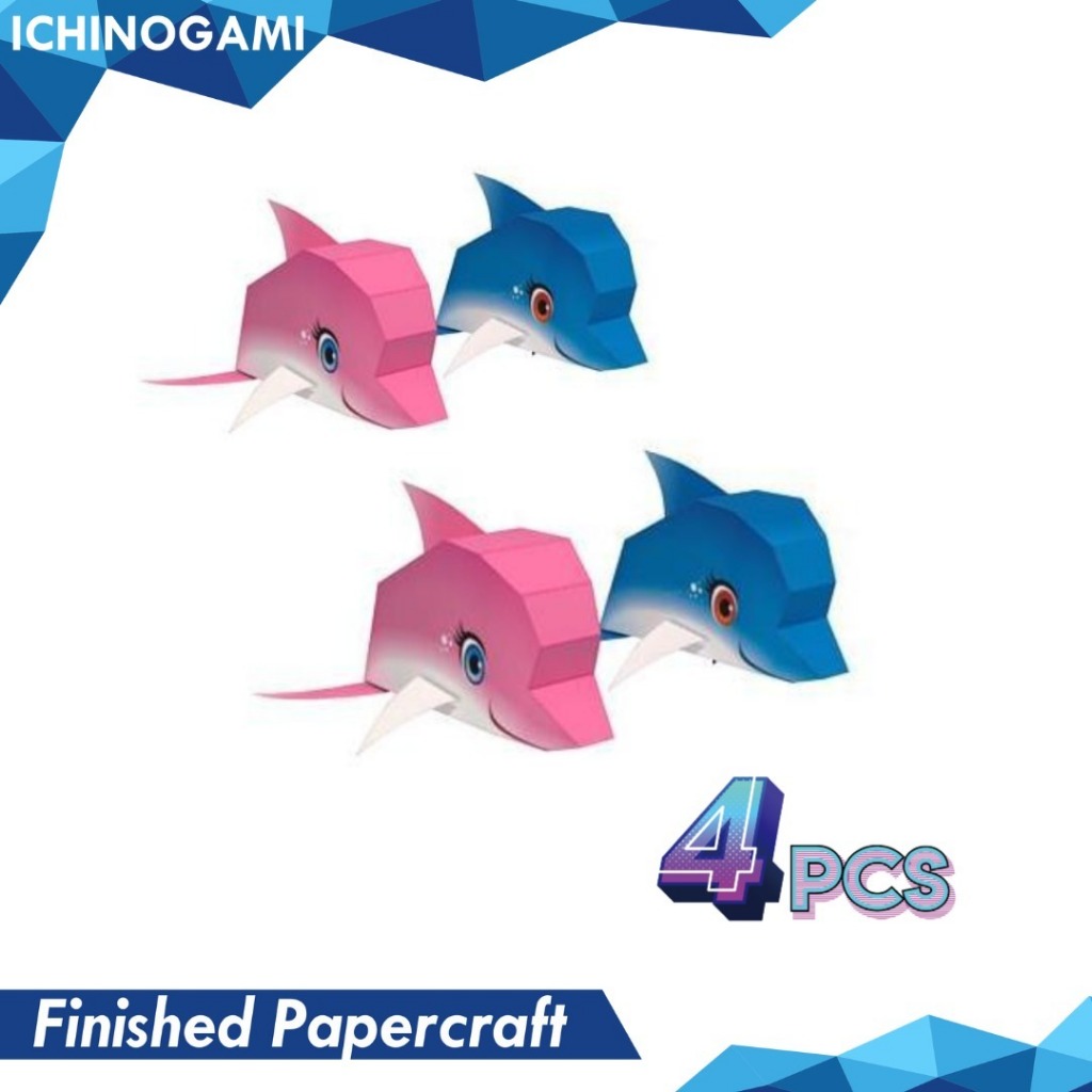 Jual Papercraft (DIY) Dolphin 4 Pcs | Shopee Indonesia