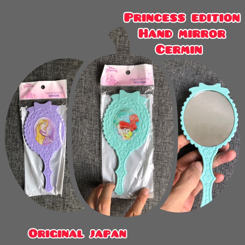 Jual hand mirror cermin kaca lucu disney princess edition rapunzel ...