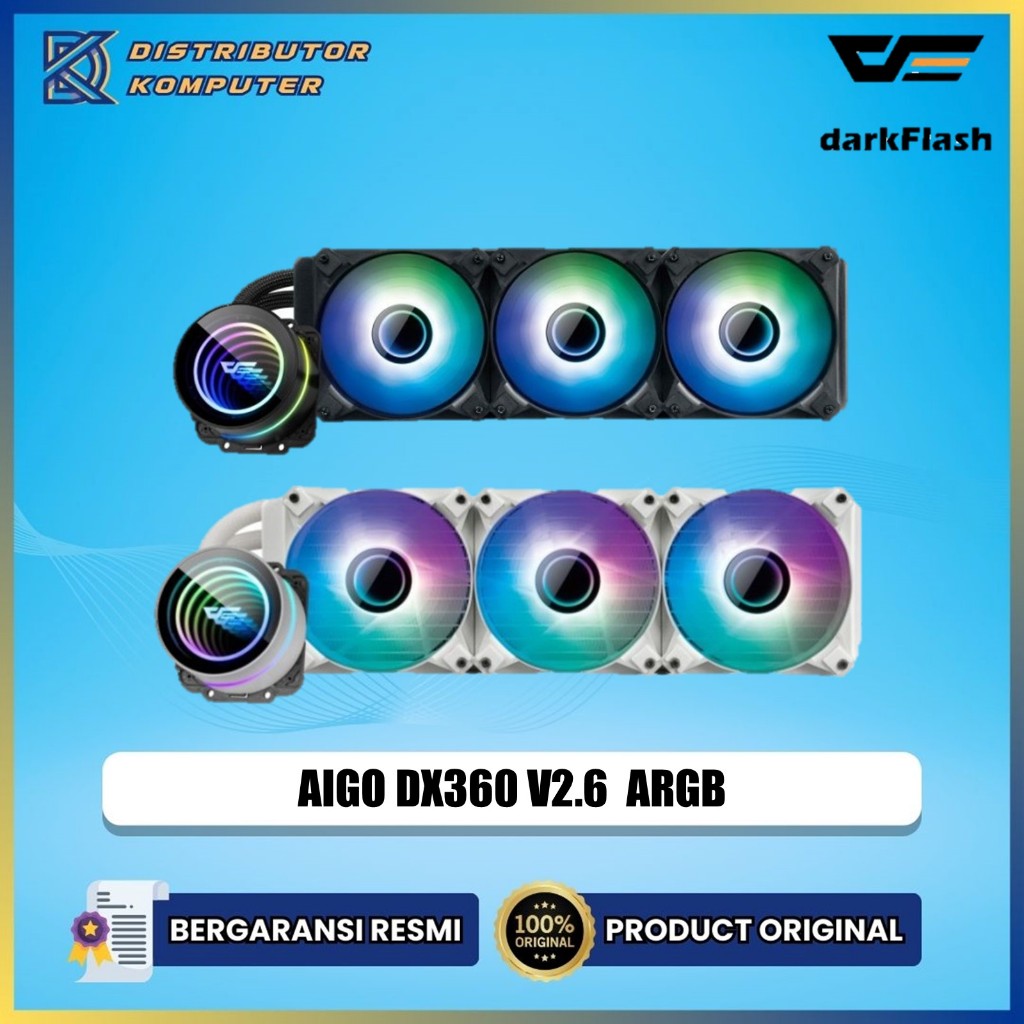 Jual AIGO DARKFLASH CPU COOLER DX360 V2.6 ARGB AIO LIQUID CPU COOLER ...