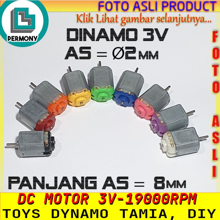 Jual Dinamo 3V motor dc 3V toy tamiya smart car (min pembelian 8 pcs ...