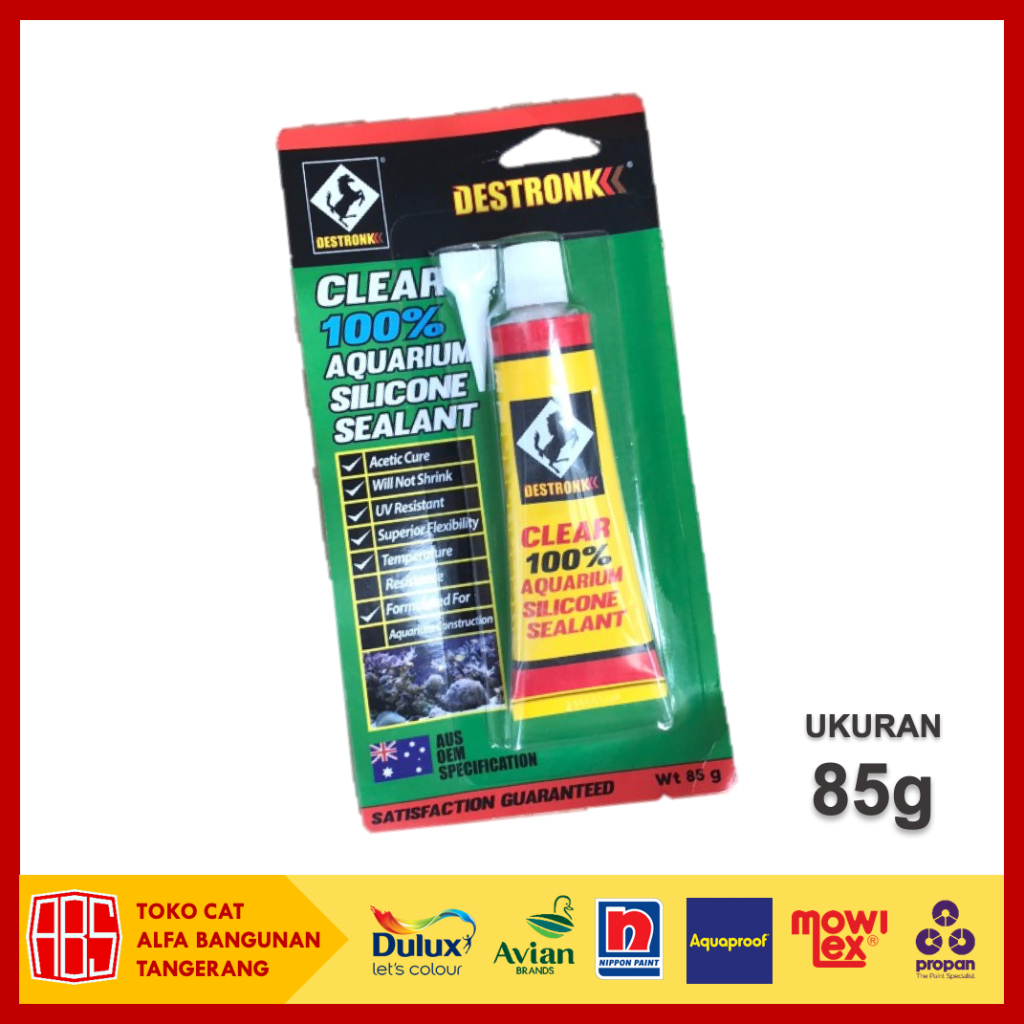 Jual Lem Destronk 85g Sealant Silicone Tube - Lem Kaca, Aquarium, Metal ...