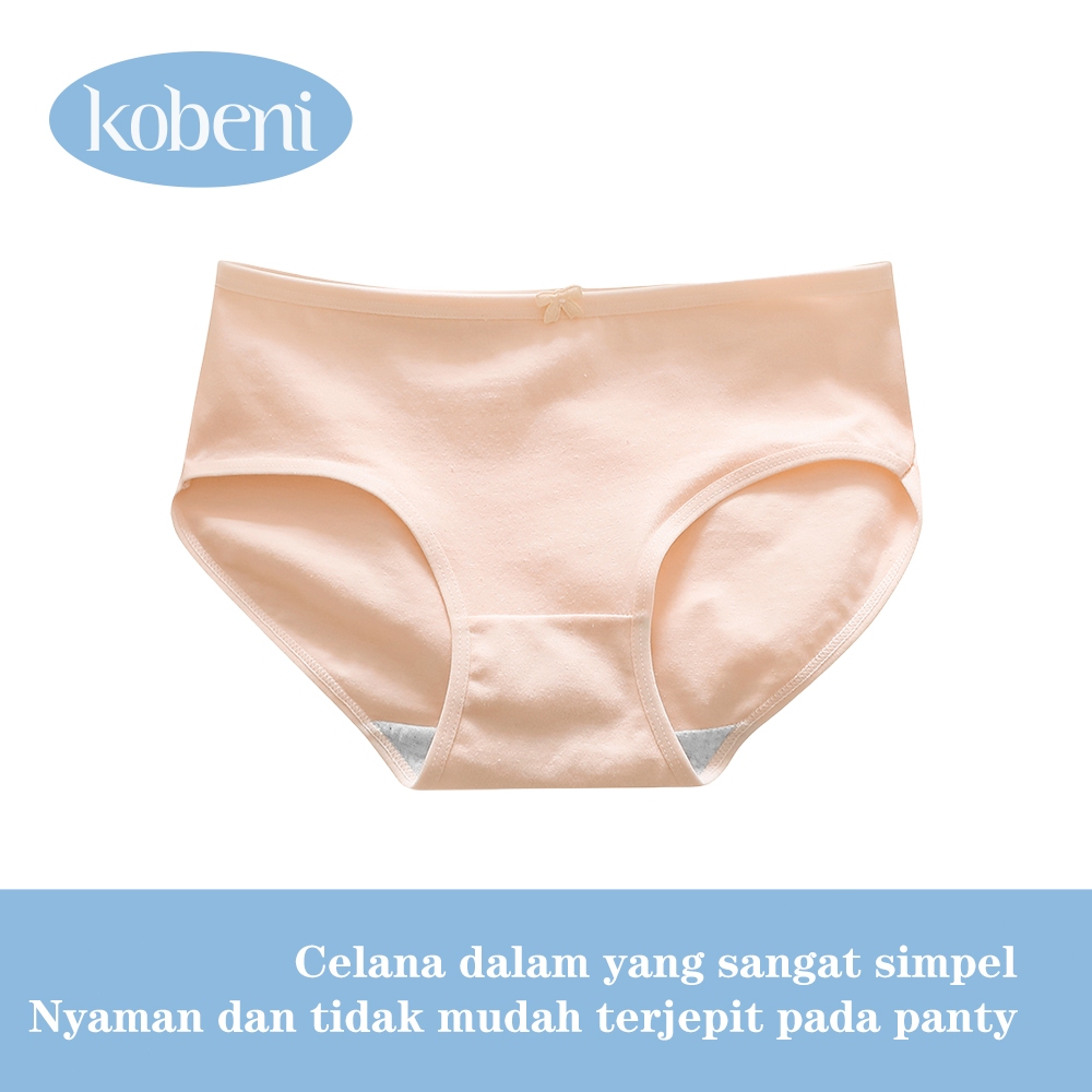 Jual (Indonesia Stock) KOBENI Celana Dalam Wanita CD 100% kapas Bahan Katun CD Cewek Motif Polos ...