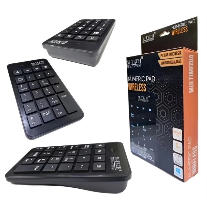 Jual Keyboard Numeric Keypad M-Tech Wireless USB Mini Keyboard Angka ...