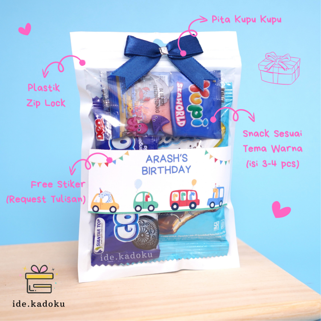 Jual Mini Gift Snack Tema Biru / Mini Hampers / Mini Gift Ulang Tahun ...