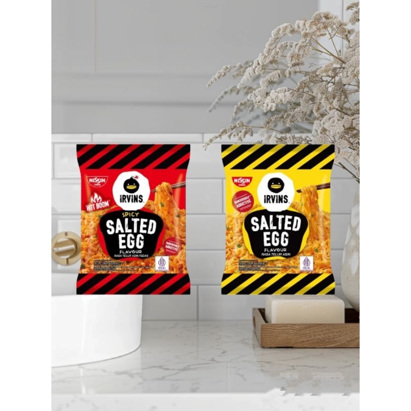 Jual Nissin Irvins Instant Fried Noodle Spicy Salted Egg 117G | Shopee Indonesia
