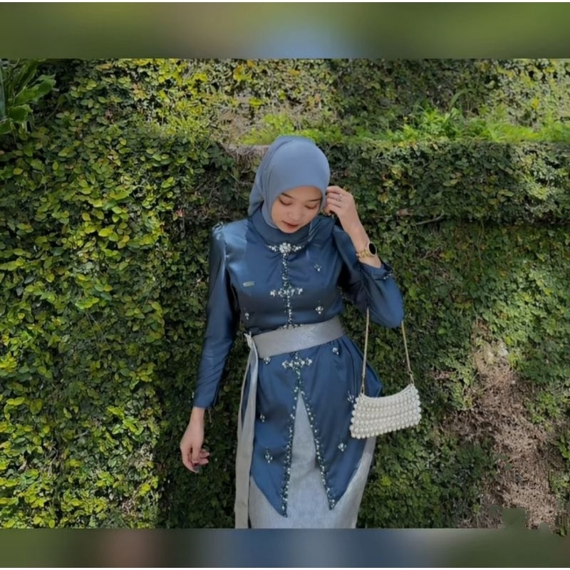 Jual One Set Songket Kurung Melayu Baju Kurung Baju Kondangan Simpel ...