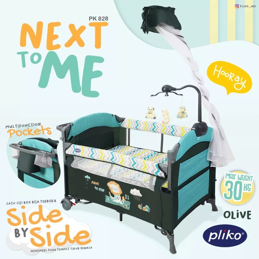 Jual Pliko Box Baby B-828SLR - Ranjang Tempat Tidur Bayi | Shopee Indonesia