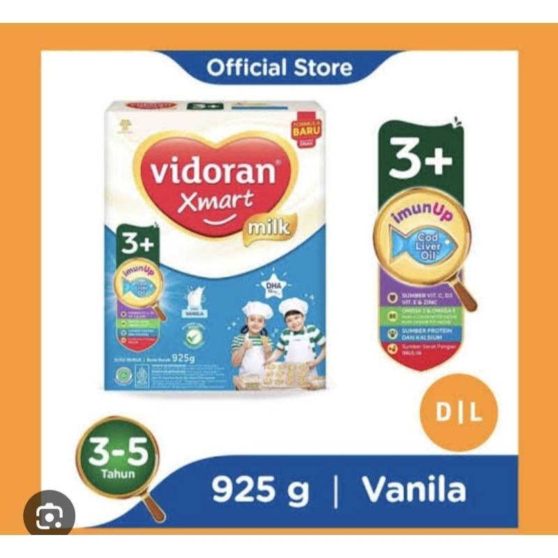 Jual Vidorant Xmart 1+/3+/5+ Rasa Madu, Vanilla, Coklat 350 gr/700gr ...