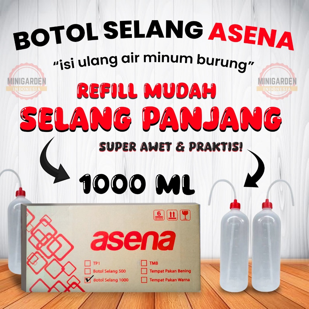 Jual BOTOL SELANG 1 LITER 1 DUS ISI 28 botol refill air minum burung ...