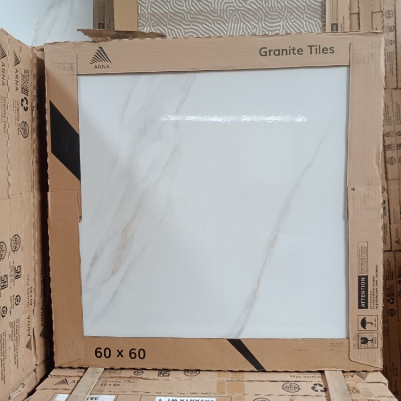 Jual Granit lantai 60x60 Arna putih motip lavaya white | Shopee Indonesia