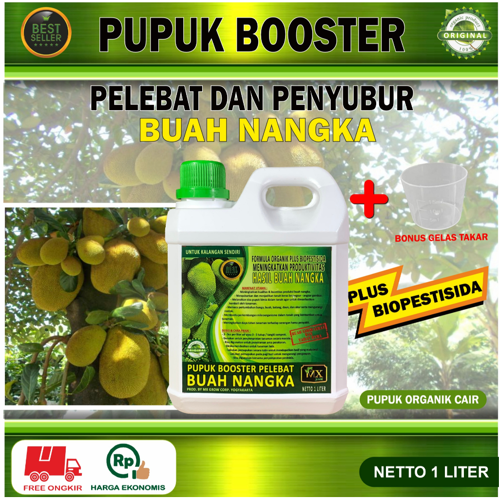 Jual Pupuk Organik Cair Pelebat Penyubur BUAH NANGKA 1 Liter / Booster BUAH NANGKA / Pupuk Rabuk ...