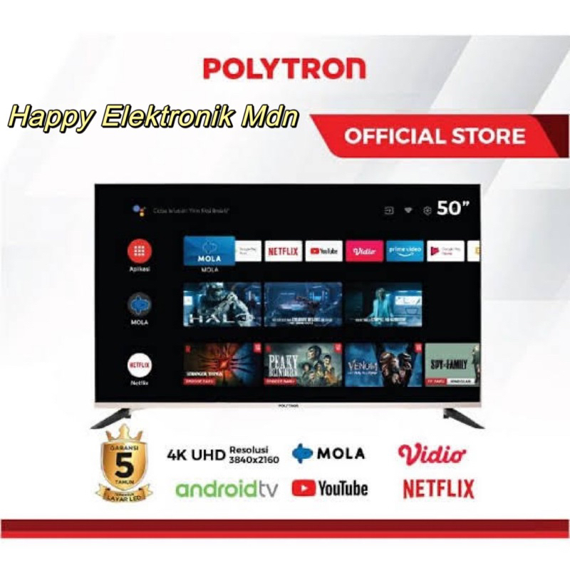Jual POLYTRON GOOGLE TV 50 INCH POLYTRON 50 Inci Polytron 4K 50 inch ...