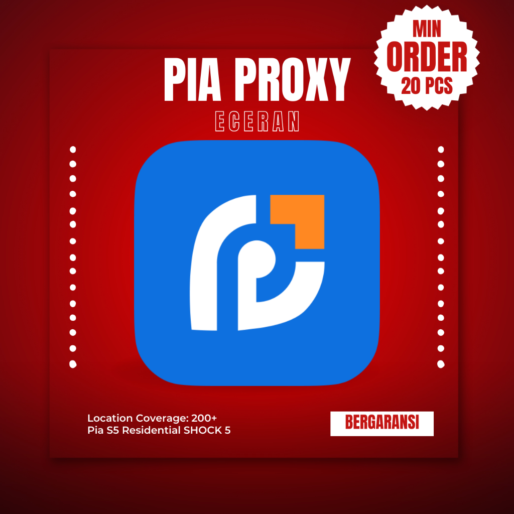 Jual Pia Proxy Socks5 / Residential ( Termurah ) | Shopee Indonesia