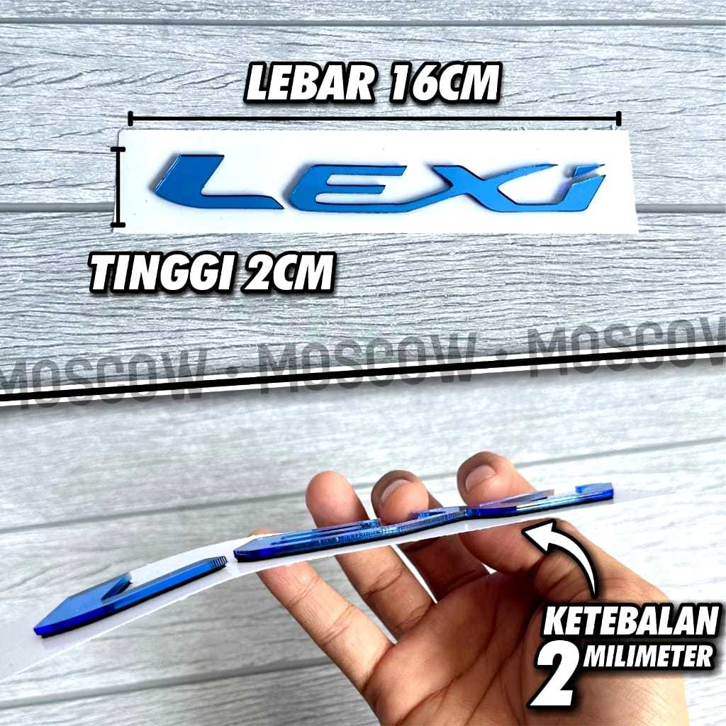 Jual Stiker Logo Emblem Motor Lexi Tulisan Timbul 3D Bahan Akrilik 2PCS ...