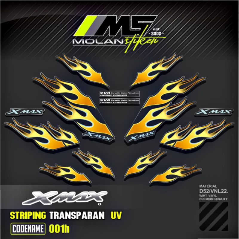 Jual Decal Sticker Striping Variasi Transparan Uv Xmax Api Xmax Old ...