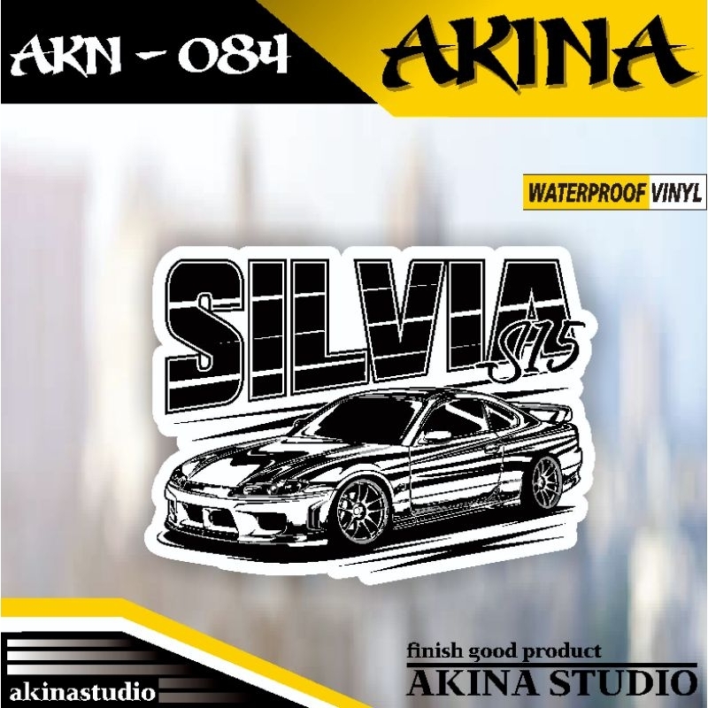 Jual sticker vinyl anti air nissan silvia s15 line art | stiker vinyl ...