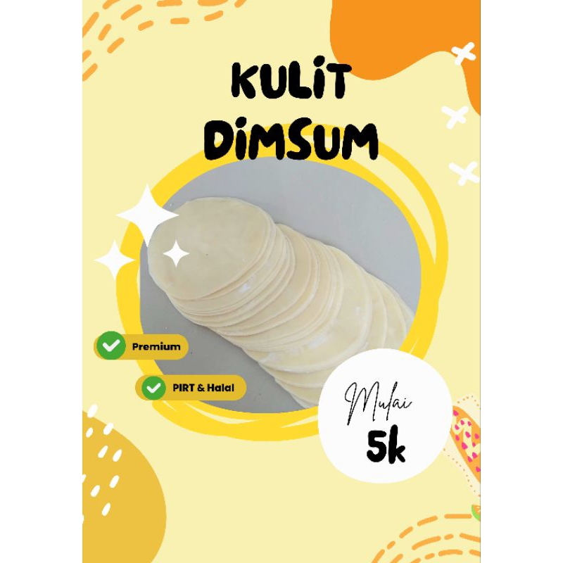 Jual KULIT DIMSUM GYOZA DUMPLING TIPIS LENTUR Putih ISI 50 LEMBAR ...