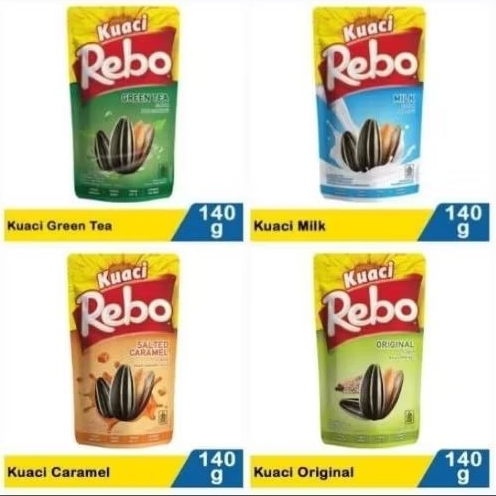 Jual Rebo Kuaci Biji Bunga Matahari 140 gram Milk, Green tea, Original ...