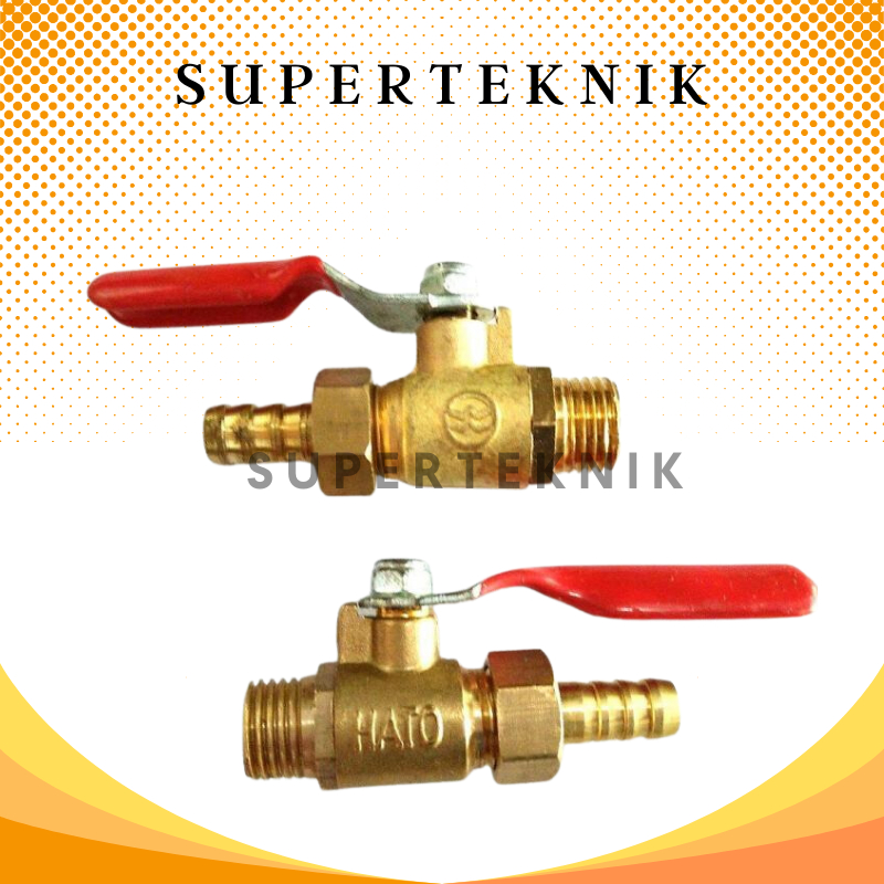 Jual Keran (Kran) Angin / Kompresor Kuningan Hato 1/4" inch /Stop Kran ...
