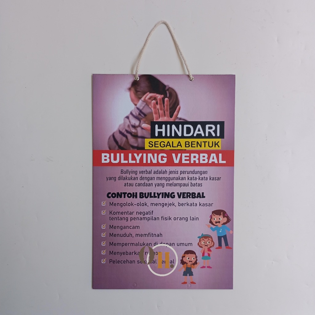 Jual Hard Poster Hindari Segela Bentuk Bullying Verbal - Stop Perundungan - Edukasi Bullying ...