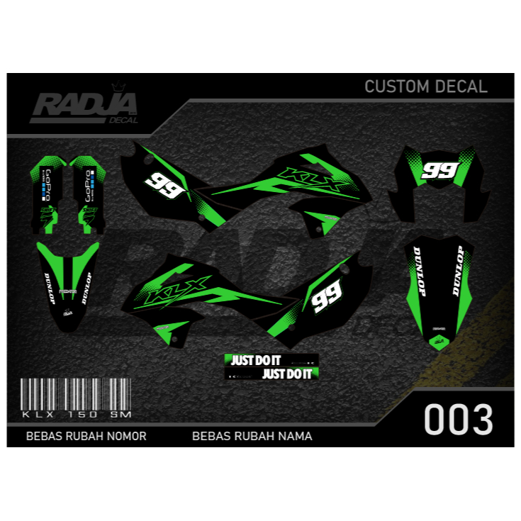 Jual DECAL STICKER KLX 150 S 2023 (003) DEKAL STIKER FULLBODY KAWASAKI ...