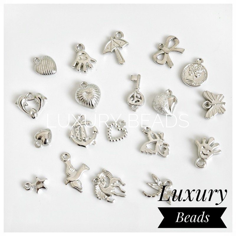 Jual Manik Mote Charm Silver Ccb Mote Bandul Bahan DIY (15gr) | Shopee ...
