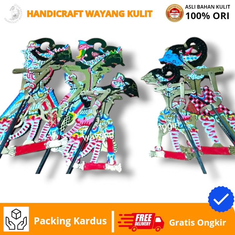 Jual HANDICRAFT WAYANG KULIT | paket murah 5 Wayang Anak Pandawa kulit ...