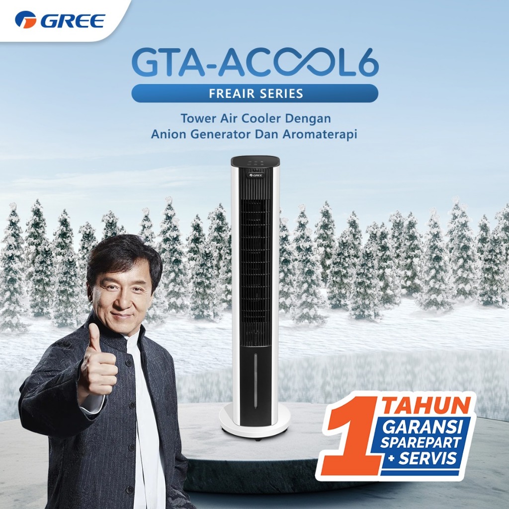 Jual GREE ACOOL6 Air Cooler Tower Fan Kipas Angin Penyejuk Pendingin Ruangan 6L 65W dengan ...