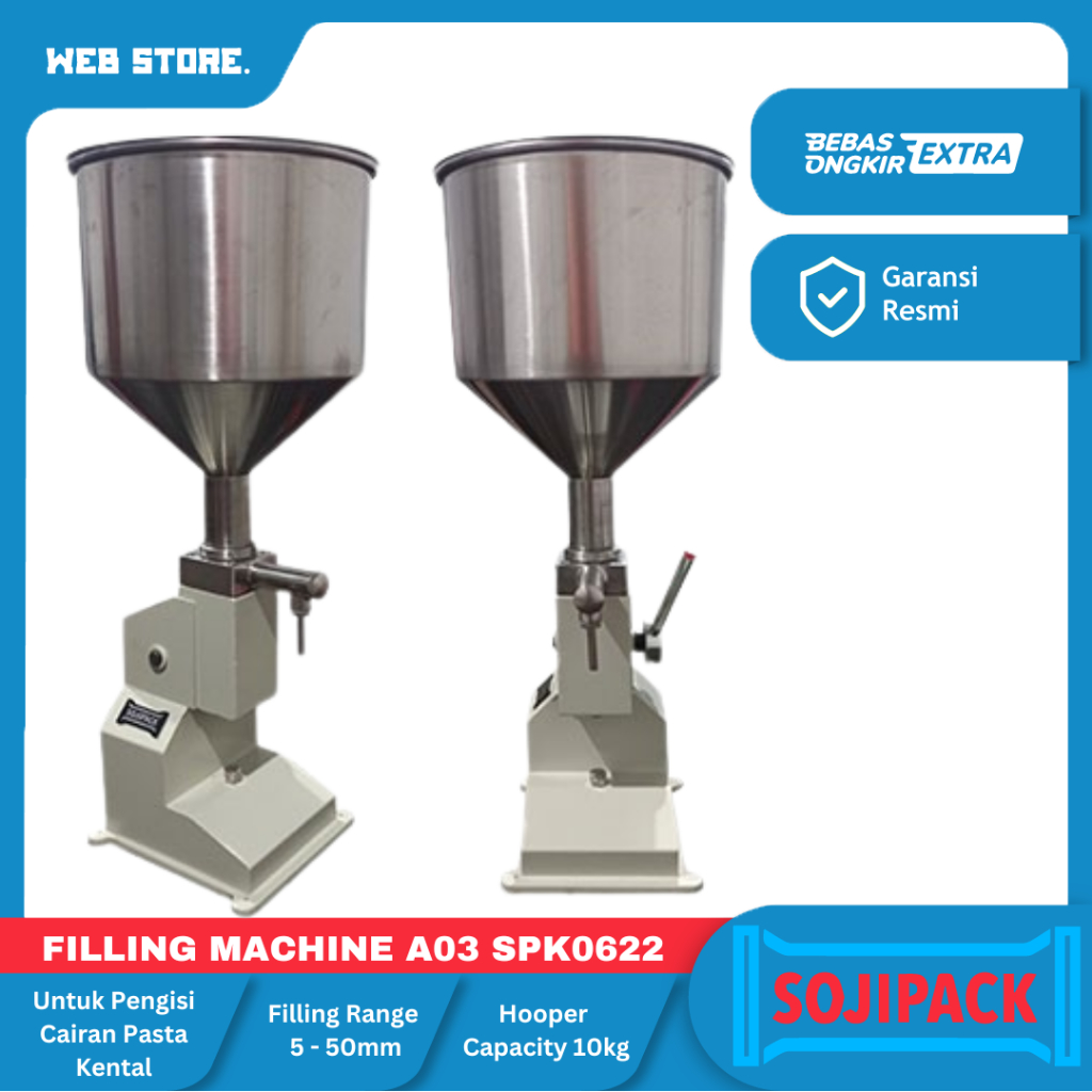 Jual Filling Machine A03 Mesin Pengisi Cairan Pasta Kental SPK0622 SOJIPACK | Shopee Indonesia